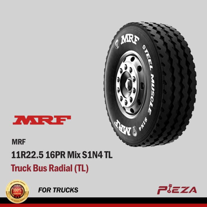 MRF Truck Bus Radial (TL) 11R22.5 16PR Mix S1N4 TL - Pieza Automotive PH