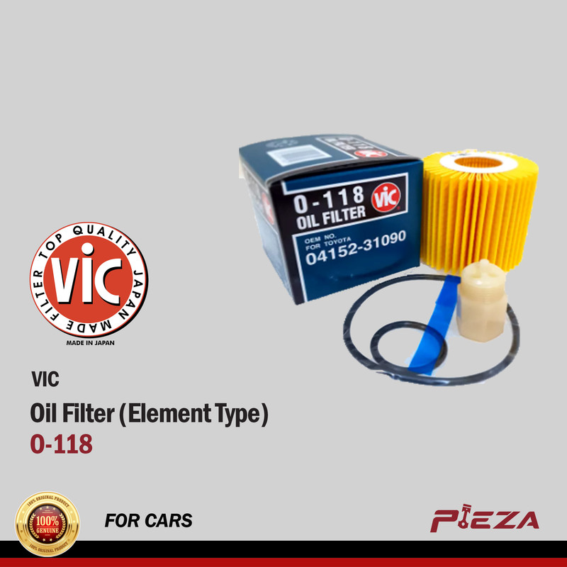 VIC Oil Filter (Element Type) O-118 - Pieza Automotive PH