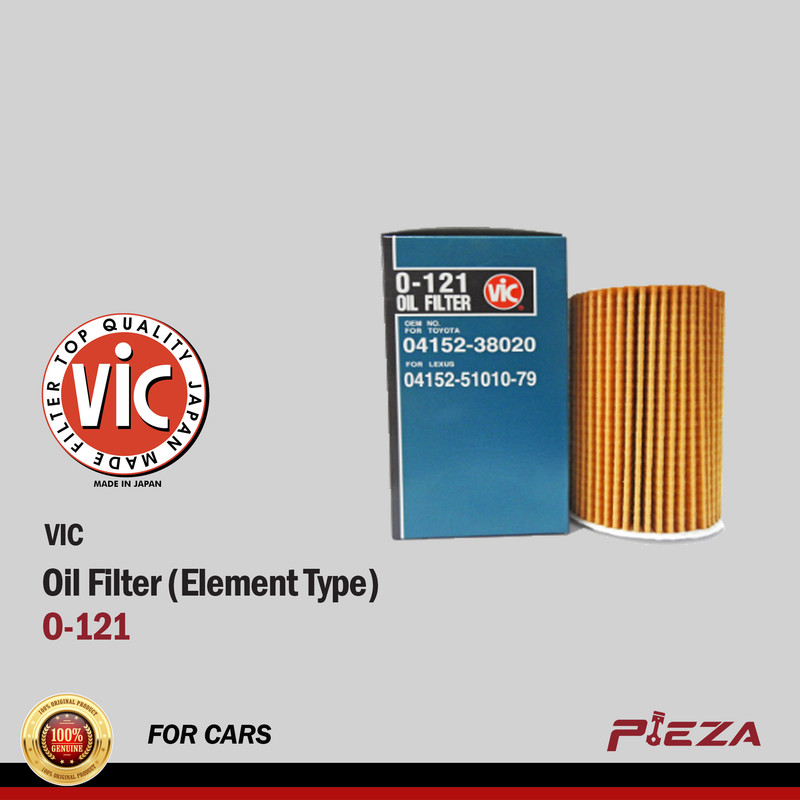 VIC Oil Filter (Element Type) O-121 - Pieza Automotive PH