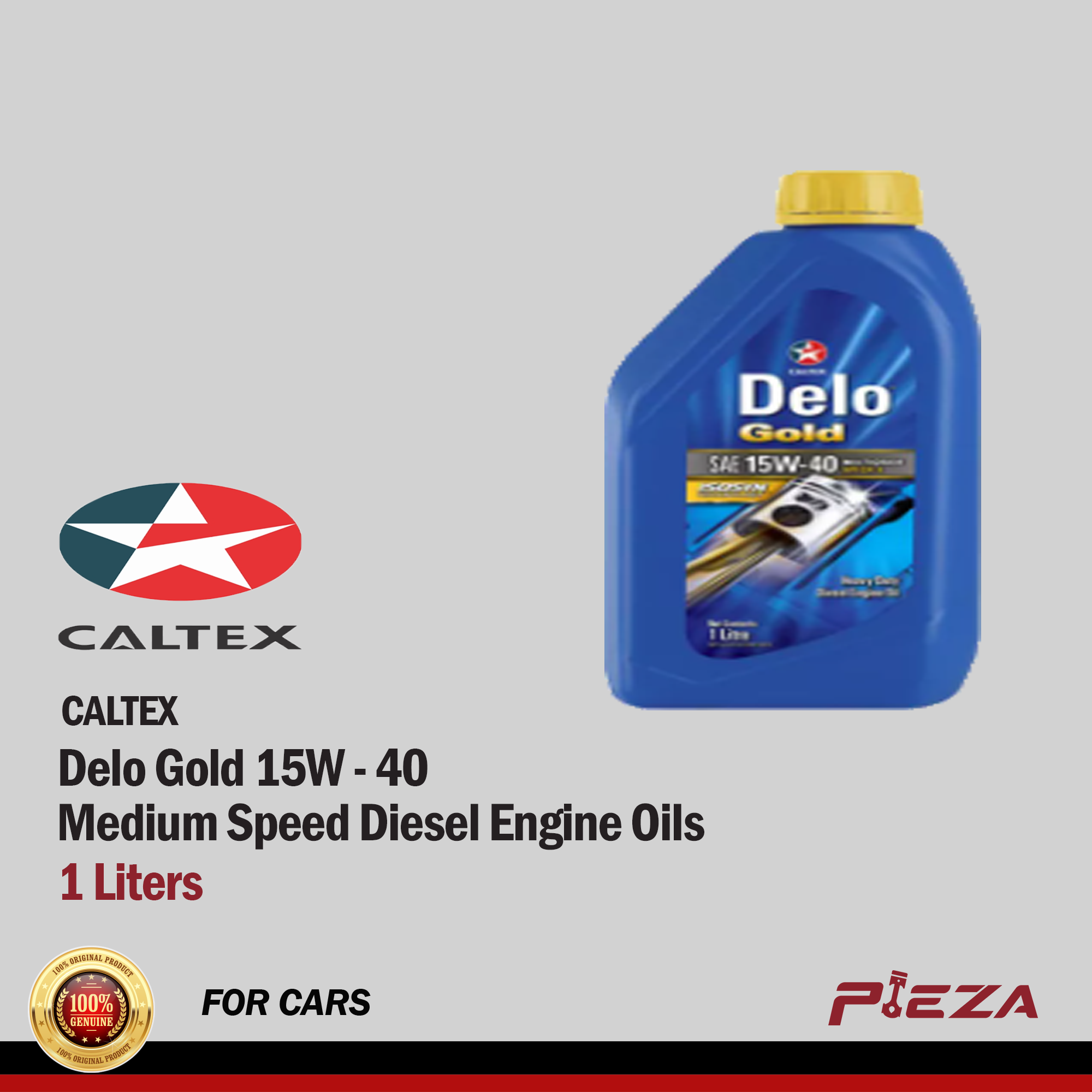 CALTEX Delo Gold 15w 40 Medium Speed Diesel Engine Oils 1 Liter - Pieza ...